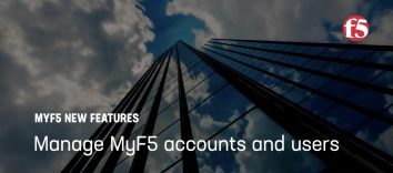 管理 MyF5 帳戶和使用者