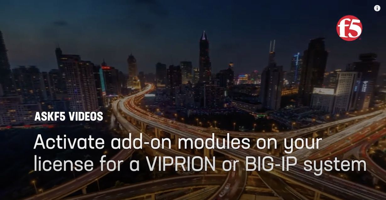 啟動大IP許可證上的附加模組，用於VIPRION或 BIG-IP 系統